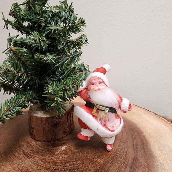 Holiday | Vintage Flocked Santa | Poshmark